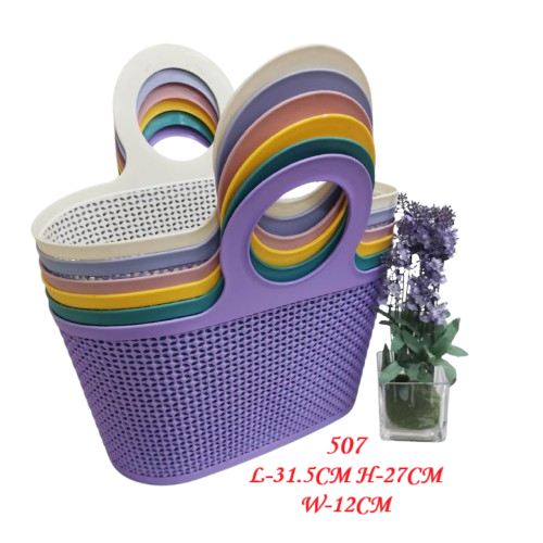 LARGE CAPACITY SHOPPING BASKET FOLDABLE PLASTIC HAND BASKET ORGANIZER ...