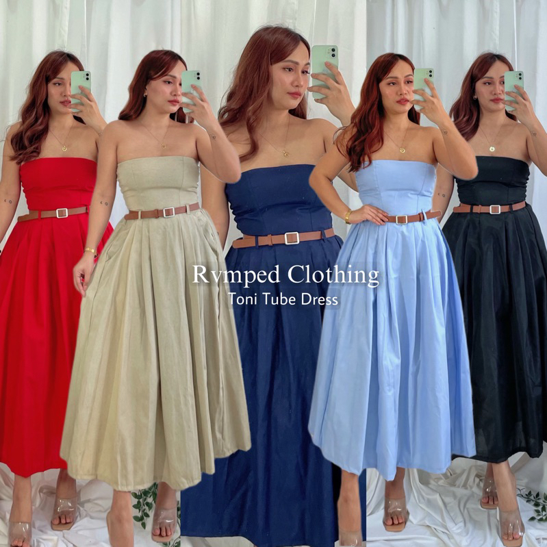 RVMPED Toni Tube Dress with Belt and Side Pockets | Shopee Philippines