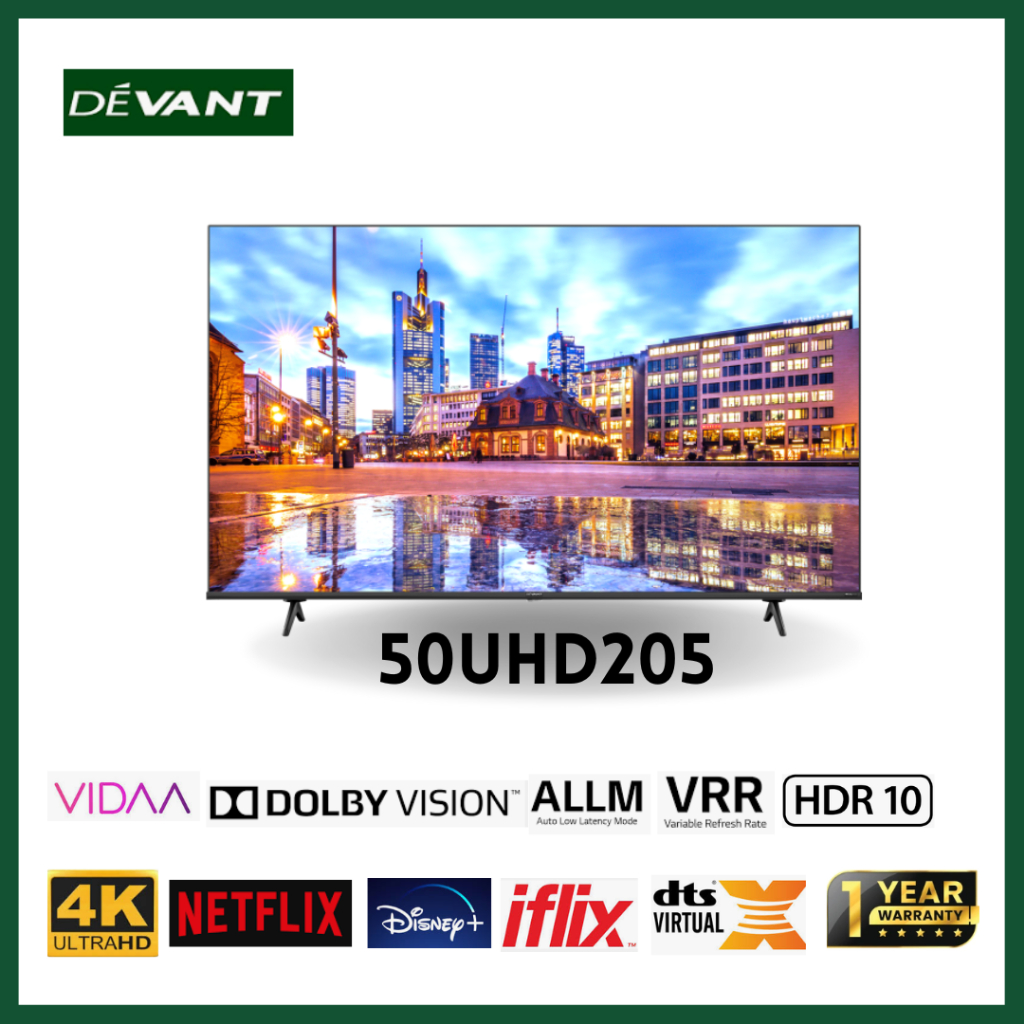 DEVANT 50UHD205 50 inch Ultra HD (UHD) 4K Smart TV - FREE Wall Bracket ...