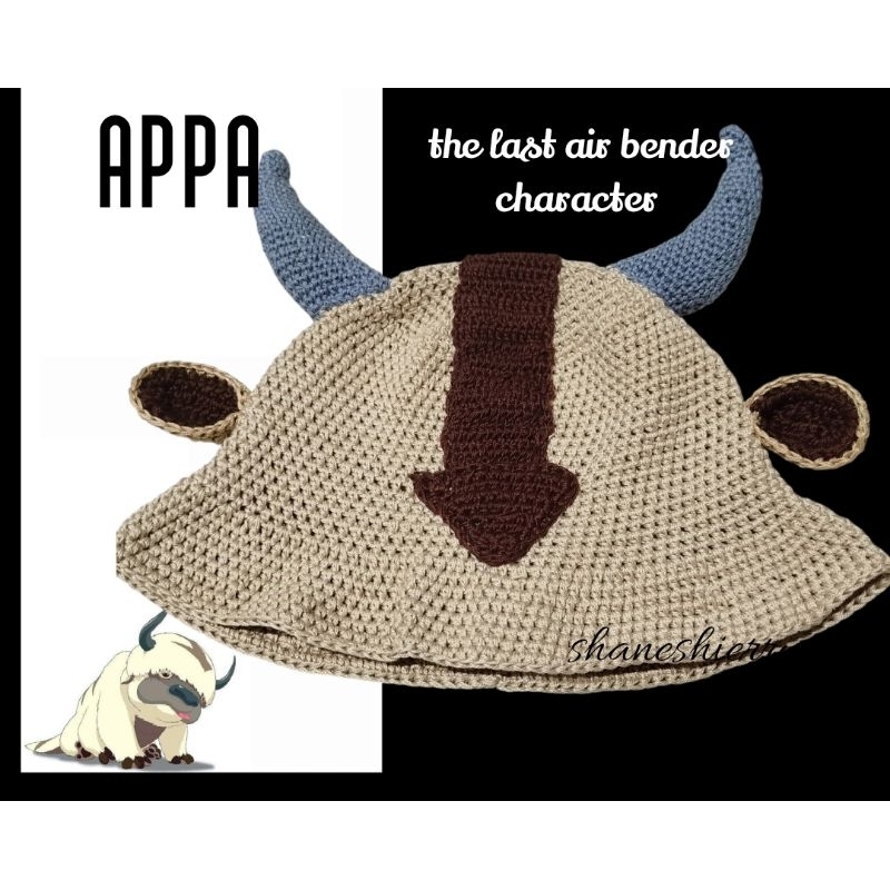 crochet bucket hat APPA, AVATAR the last airbender character inspired ...