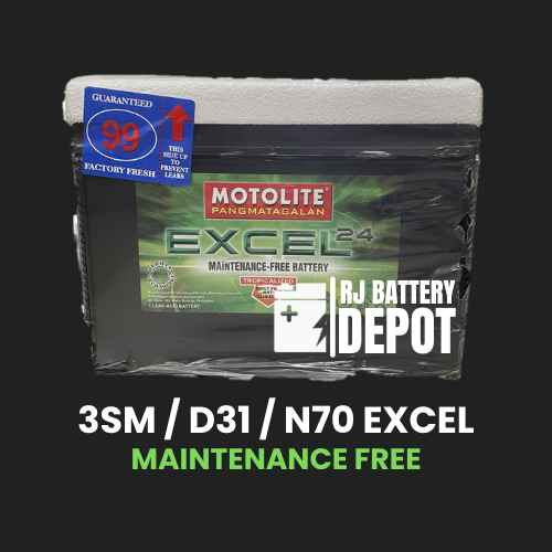 3SM / D31 / N70 MOTOLITE EXCEL BATTERY | Shopee Philippines