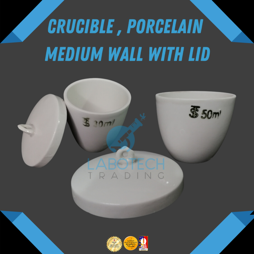 CRUCIBLE , PORCELAIN MEDIUM WALL WITH LID 30ML - LB | Shopee Philippines