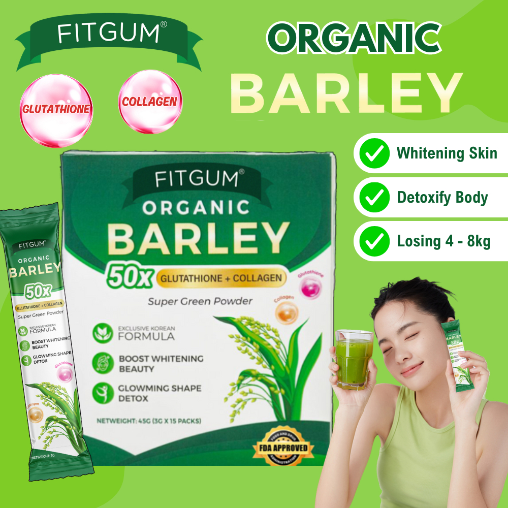 FITGUM Organic Barley 50X Glutathione Mix Collagen Whitening Skin ...