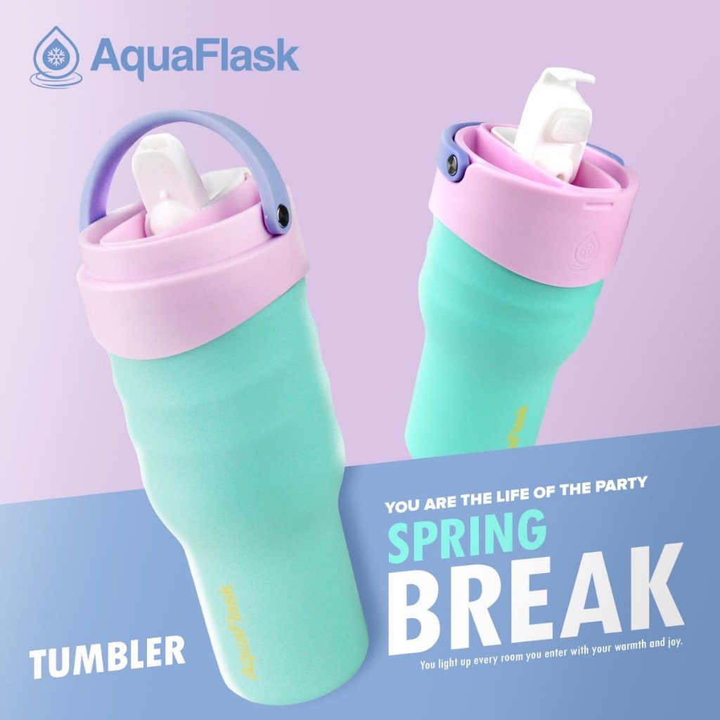 Aquaflask (20oz/30oz) Tumbler Collection 2-way drinking option (Straw ...