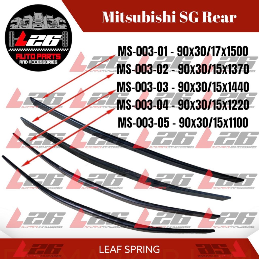 UP-LUC Leaf Spring Molye for Mitsubishi SG Rear sizes available ...