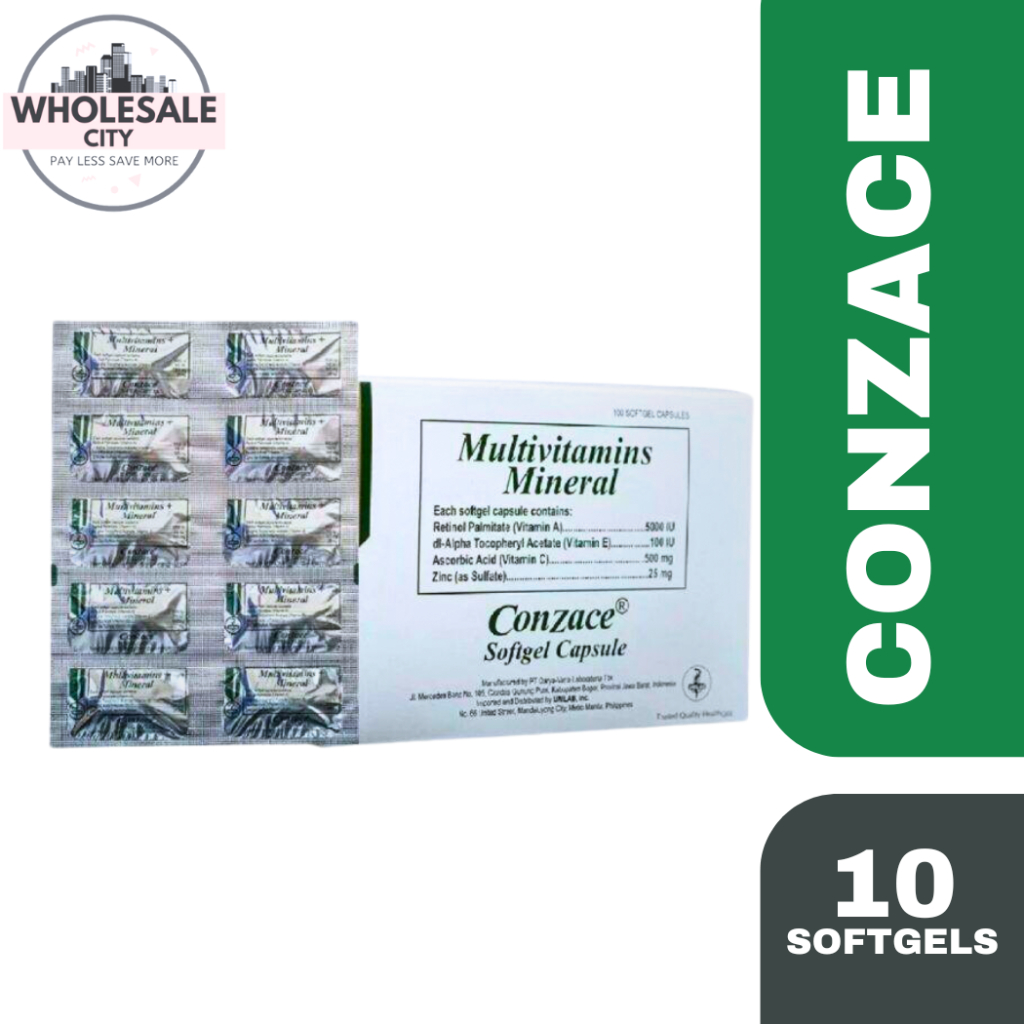 CONZACE SOFTGEL CAP - 1 box 100 SOFTGELS | Shopee Philippines