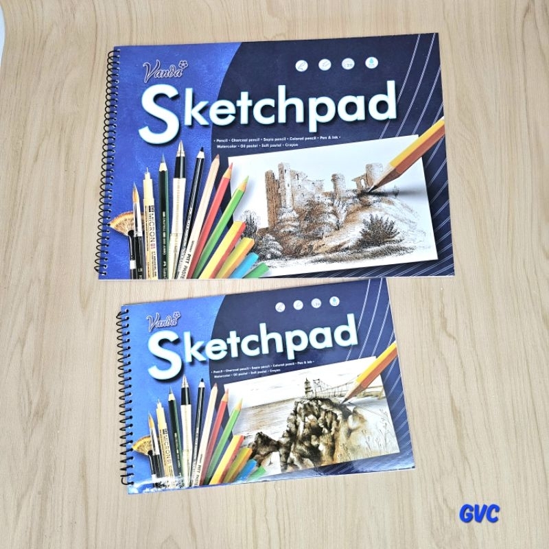 Vanda Sketchpad - Small (6"x9") & Big (9"x12") 20 Leaves - Perfect for ...