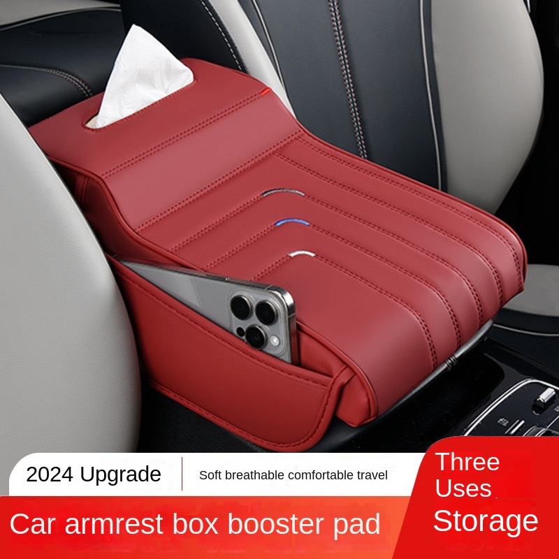 【COD】PU Leather Car arm rest Pad Portable Car Center Console Cushion ...