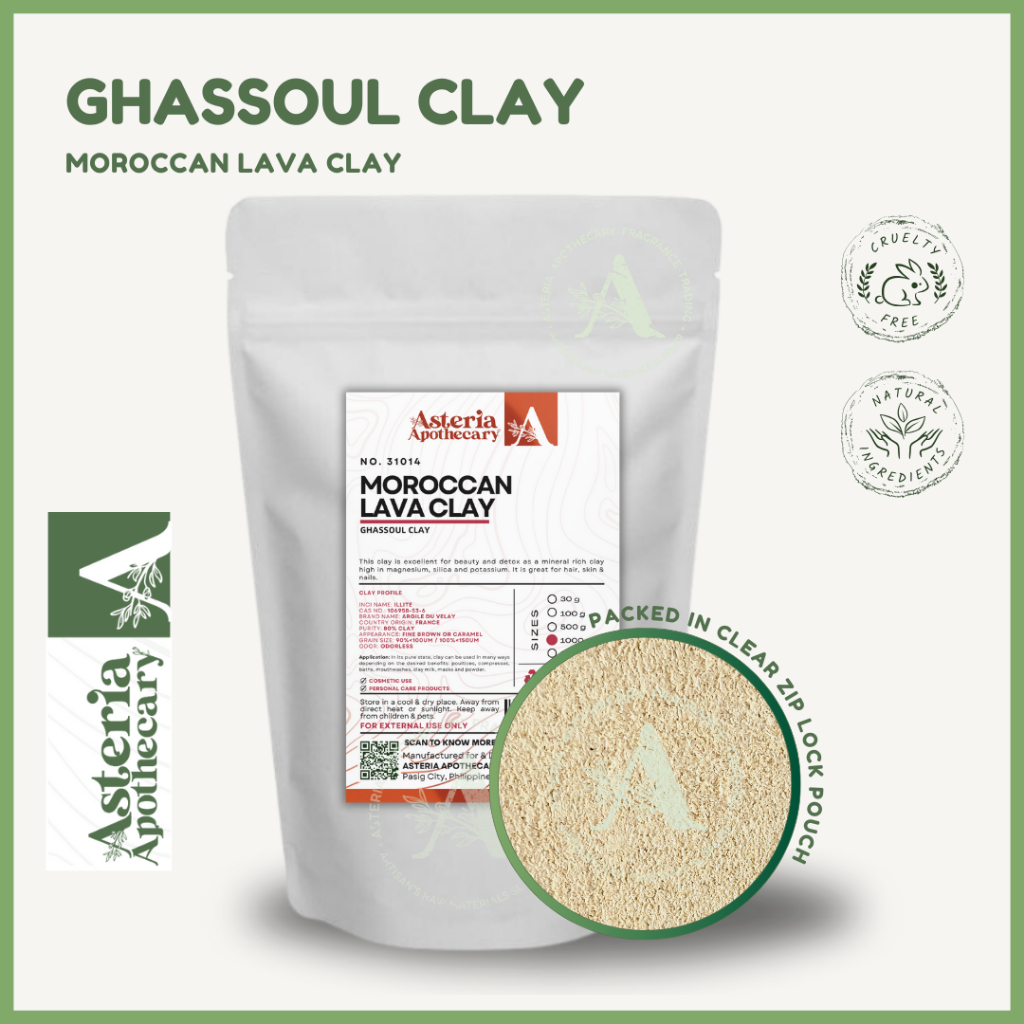 Moroccan Lava Clay | Ghassoul Clay | Rhassoul Clay 500g & 1Kg - Asteria ...