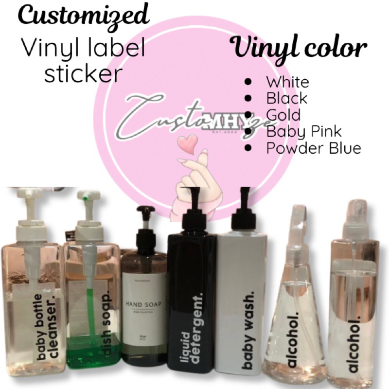 vinyl decal/ minimalist/ aesthetic customized pantry labels custom cut ...