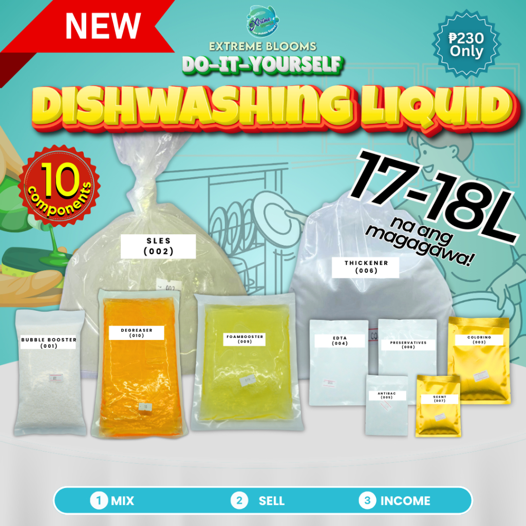 Dishwashing Liquid Kit 17L - 18L Yield 10 Components | Shopee Philippines