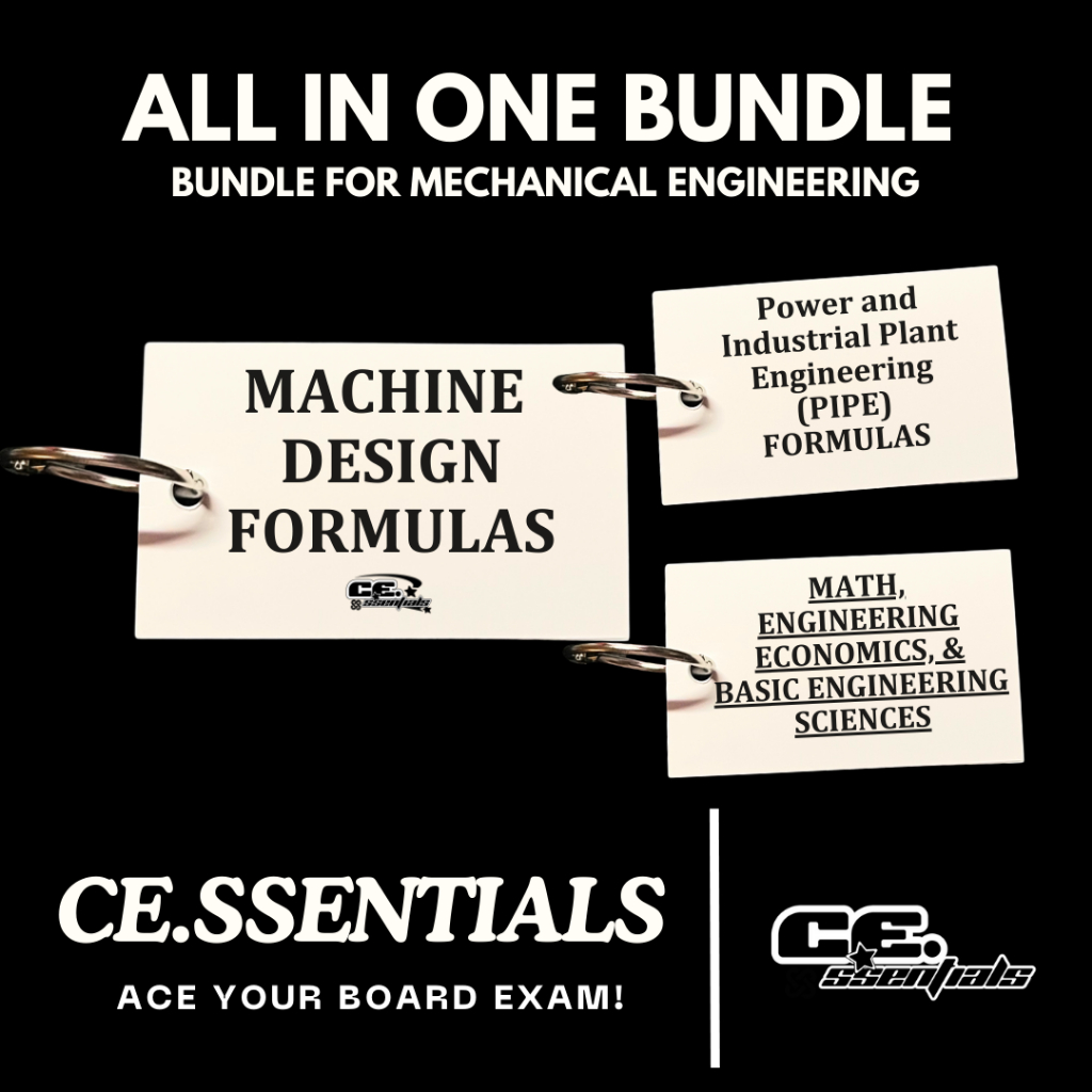 MECHANICAL ENGINEERING FORMULA REVIEWER FLASHCARDS - LICENSURE EXAM ...