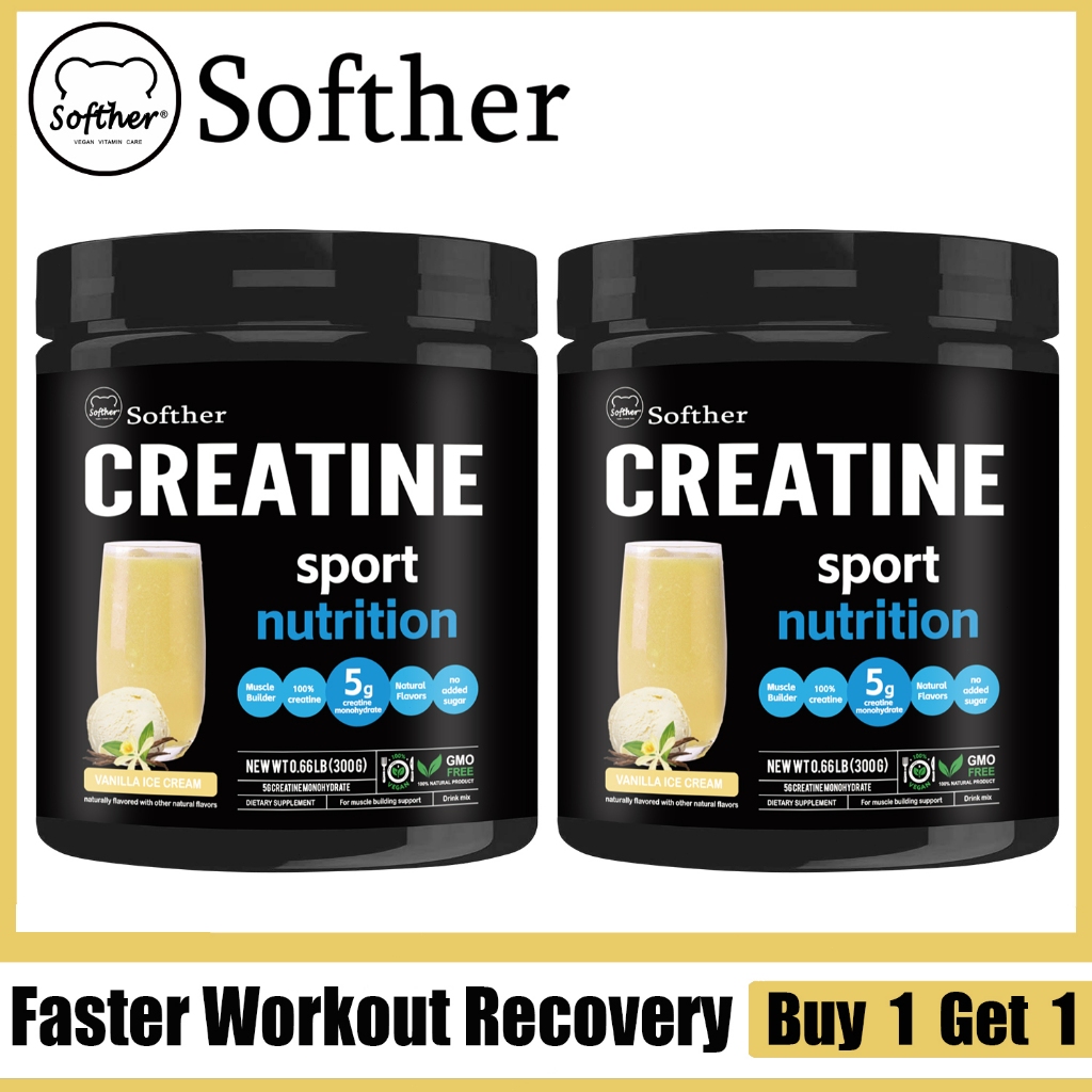 Softher Creatine Monohydrate Powder Muscle Growth and Workout Recovery ...