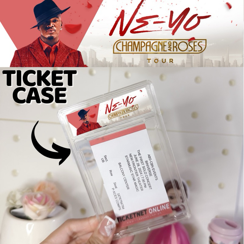 NE-YO Champagne and Roses Tour Acrylic Concert Ticket Case Slab Frame ...