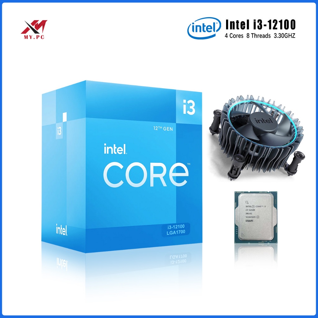 Intel i3-12100 Processor 4 cores 8 threads 3.30GHZ up to 4.40GHz 12M ...