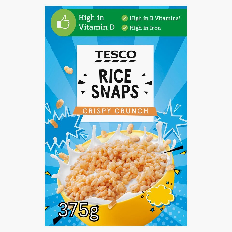 Tesco Rice Snaps Cereal 375g. 15% OFF DUE TO EXPIRE MARCH 2025 ...