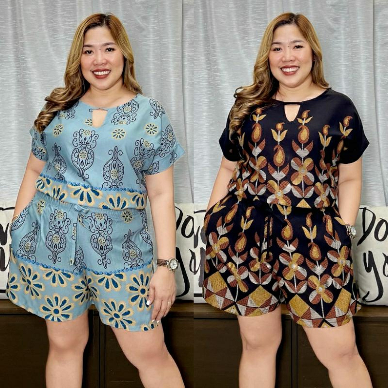 CHALLIS NOTCH NECK BLOUSE & SHORTS COORDINATES (M-XL) | Shopee Philippines CHALLIS NOTCH NECK BLOUSE & SHORTS COORDINATES (M-XL) | Shopee Philippines