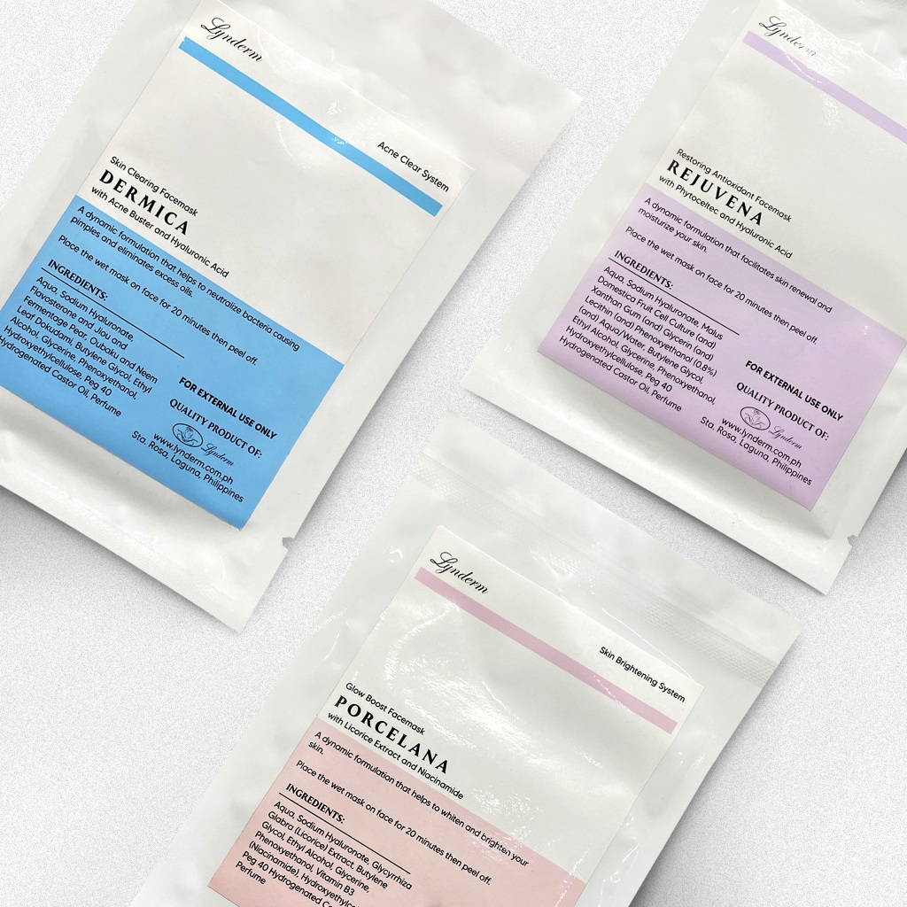 LYNDERM - PORCELANA, REJUVENA, DERMICA FACE MASK | Shopee Philippines