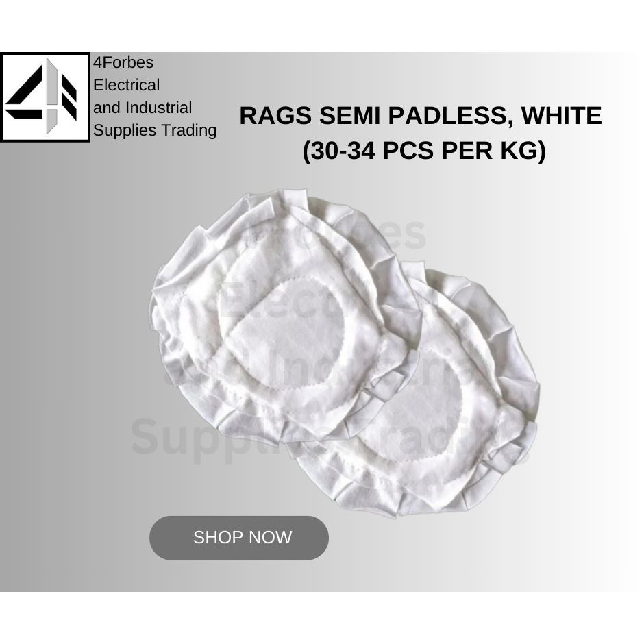 RAGS SEMI PADLESS, WHITE (30-34 PCS PER KG) | Shopee Philippines