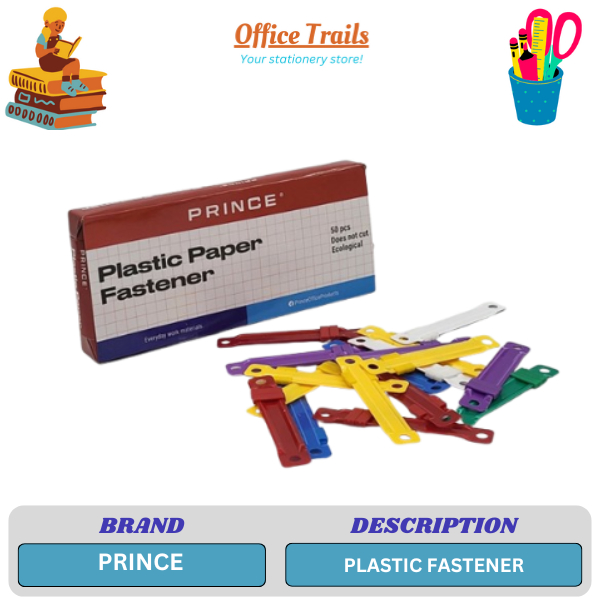 PRINCE PAPER FASTENER PLASTIC 50SETS/BOX | Shopee Philippines