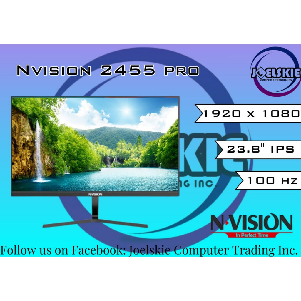 Nvision N2455 Pro 24inch 100hz Monitor IPS 100Hz Full HD I Gaming Computer Monitor Display ...