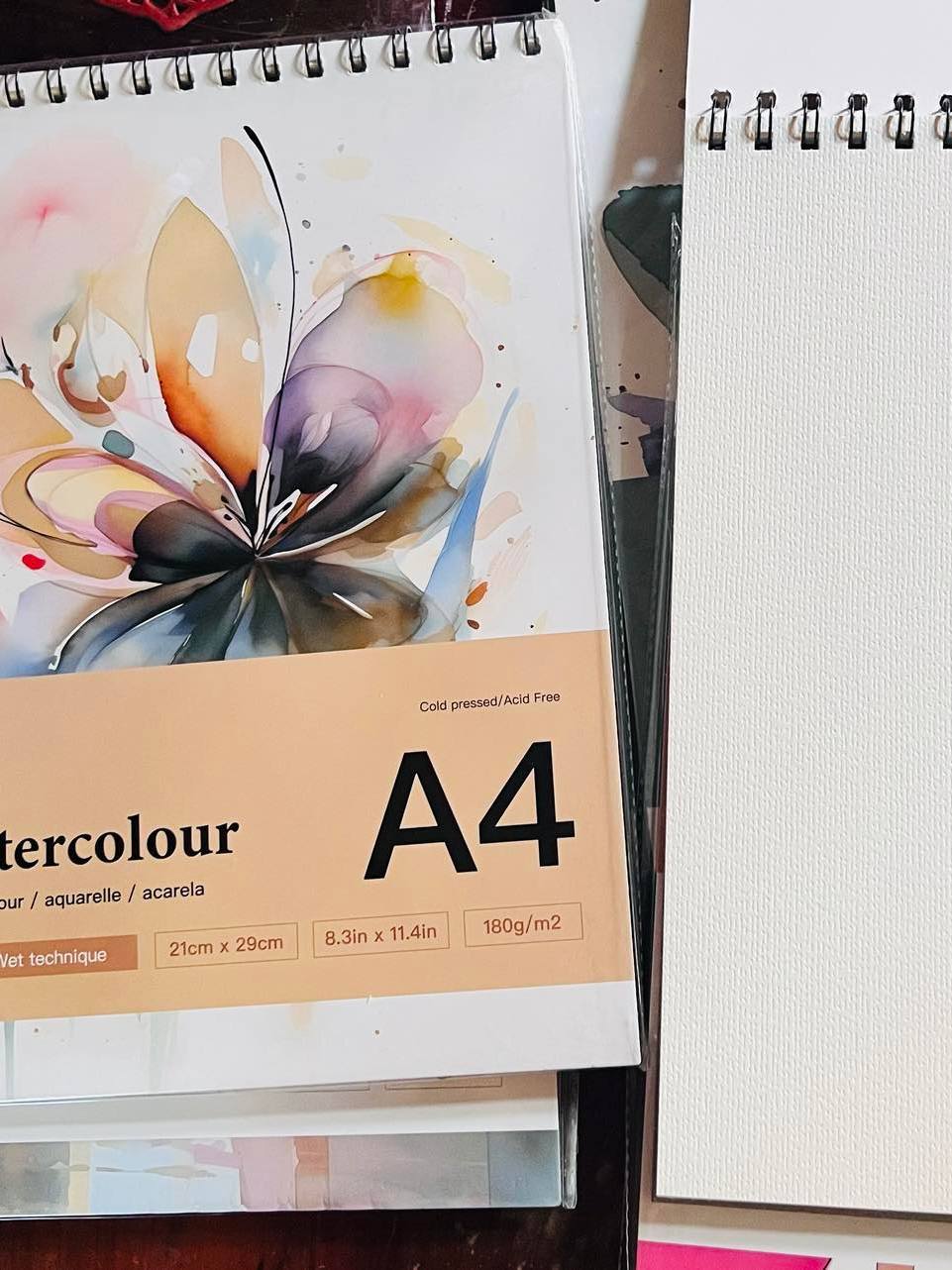 Watercolour Sketch Pad Double Loop spiral 180gsm Cold Presssed/Acid ...