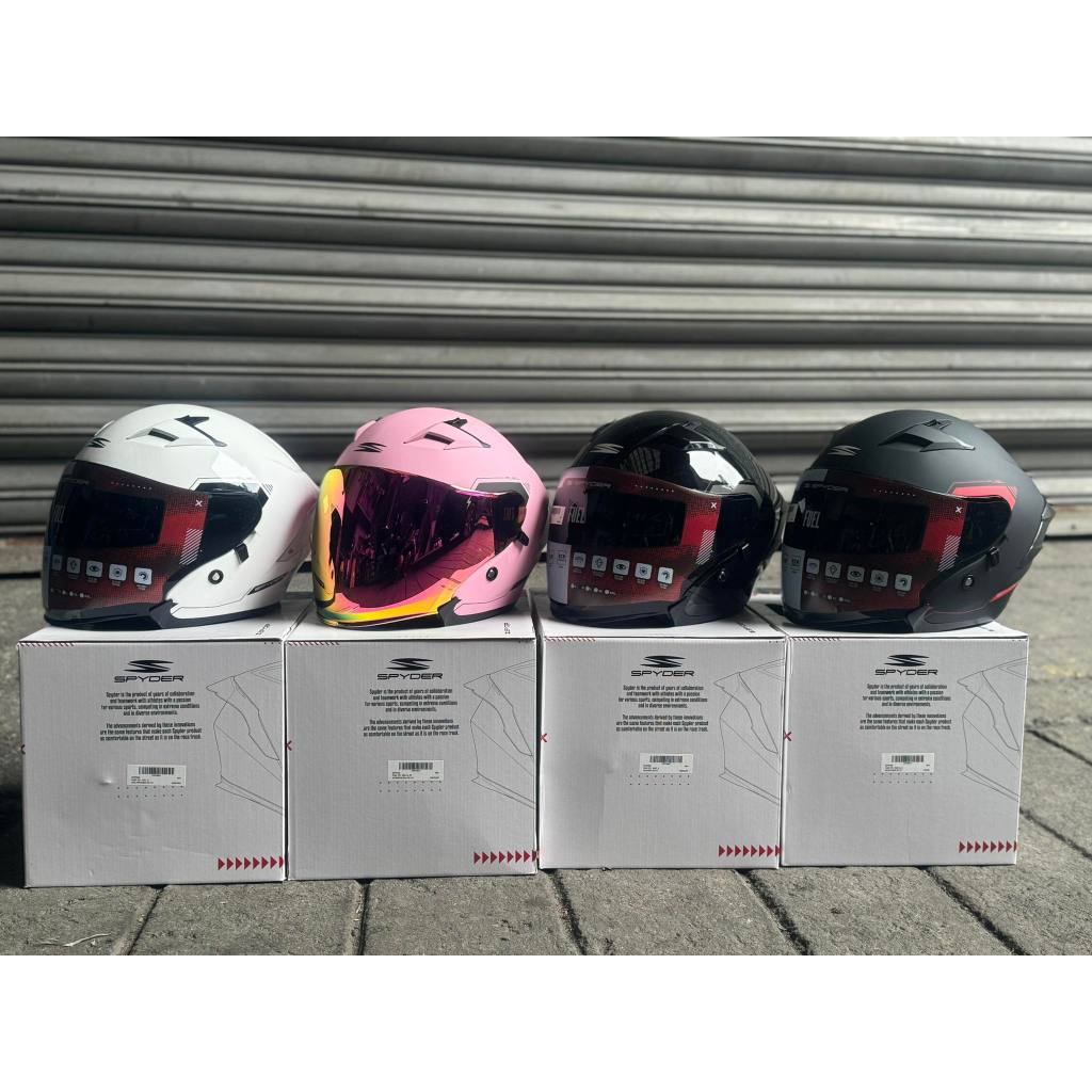Spyder Fuel Model Half Dual Visor Helmet (Free Clear Visor) | Shopee ...