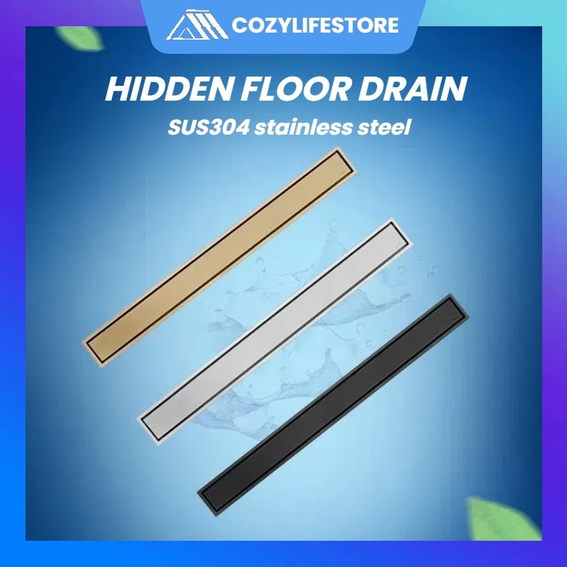Hidden Rectangle Floor Drain 304 Stainless Steel Shower Floor Drain ...