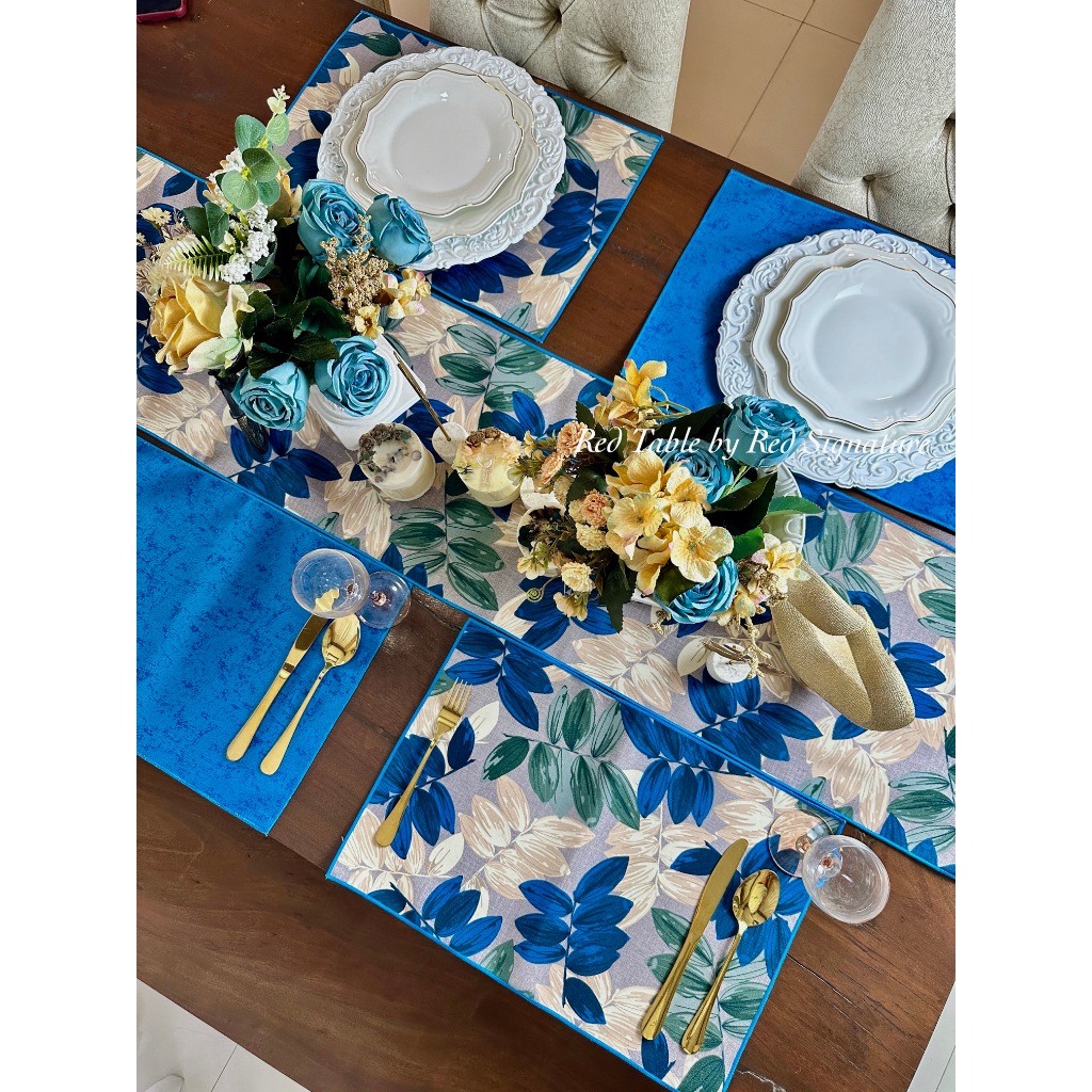 Reversible Placemat AND table Runner , Designer Placemat and Table ...