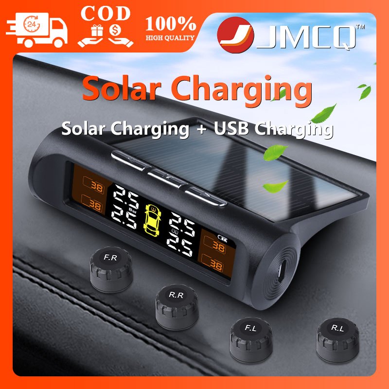 JMCQ Solar Tire Pressure Monitoring System LCD Display Smart Switch TPMS Sensor | Shopee Philippines