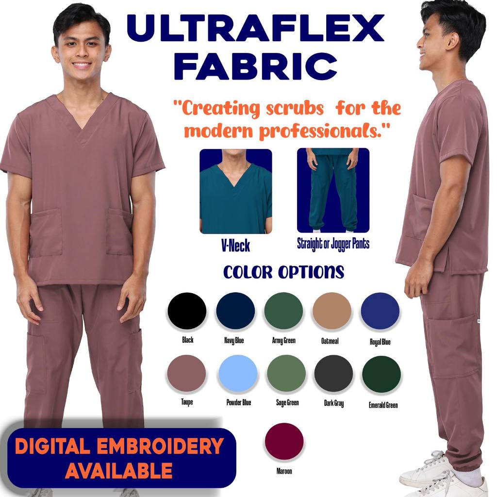 ULTRAFLEX FABRIC V-NECK SCRUBSUIT TOP & JOGGER | Shopee Philippines