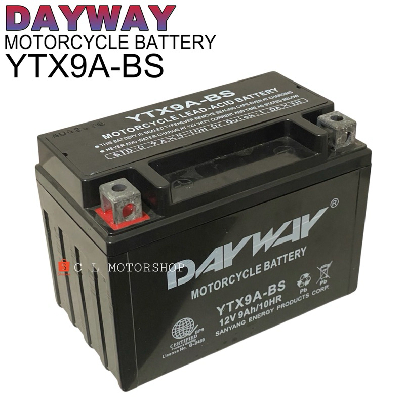 ORIGINAL DAYWAY BATTERY YTX9A-BS | Shopee Philippines