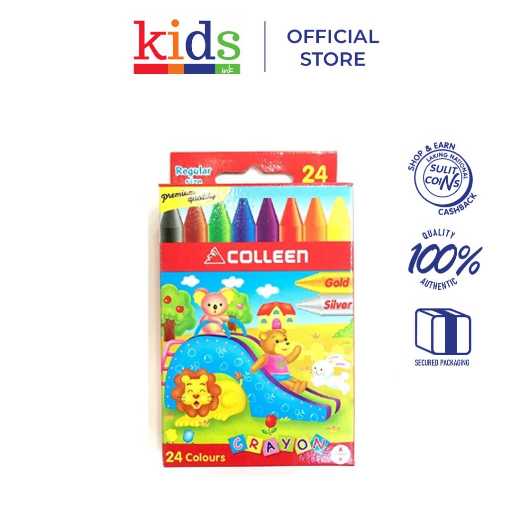 Colleen Regular Size Crayon 24 Colours – Kids Ink | Shopee Philippines