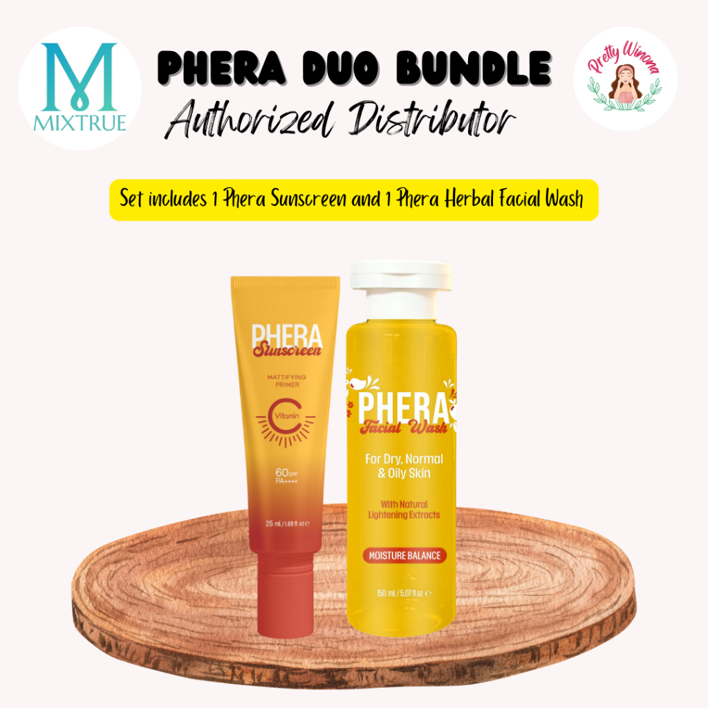 Mixtrue Beauty Phera Face Duo Bundle ( 1 Sunscreen + 1 Facial Wash) Authorized Distributor ...