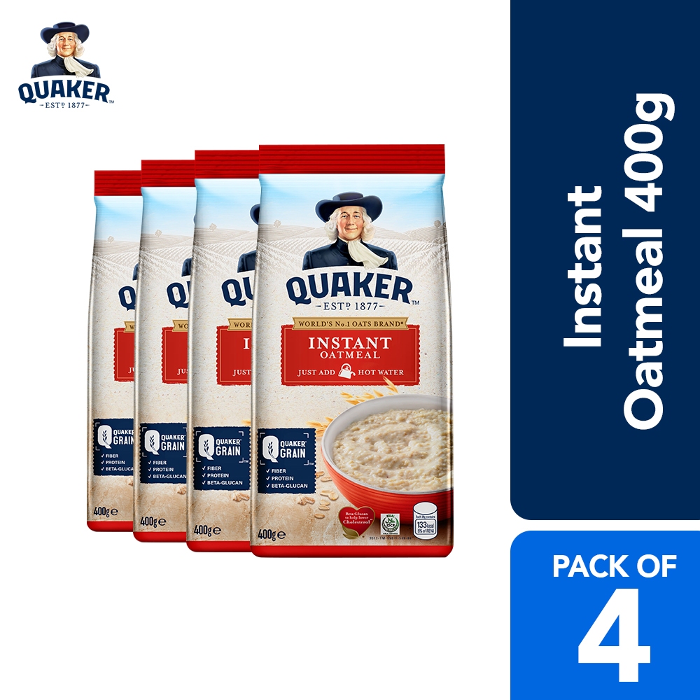 Quaker Instant Oatmeal 400g - Pack of 4 | Shopee Philippines