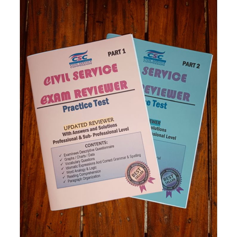2in1 Civil Service Examination booklet with free 2 sheets of Scantrons ...