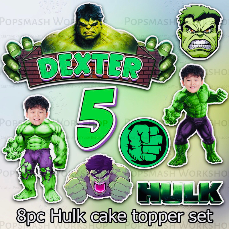 HULK Avengers Cake Topper Cupcake Topper | Shopee Philippines