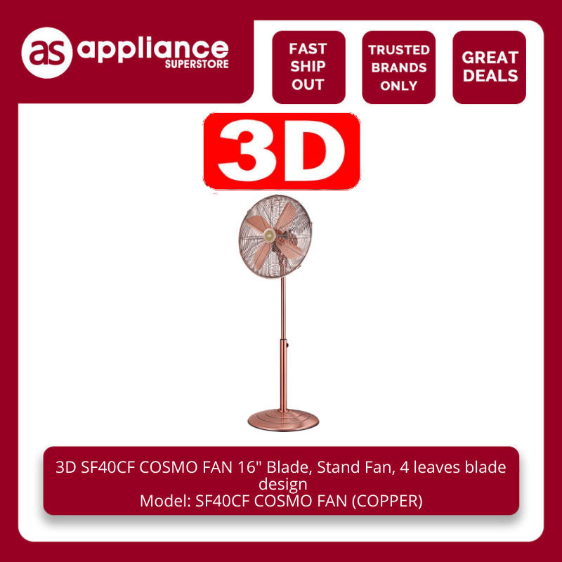 3D SF40CF COSMO FAN 16" Blade, Stand Fan, 4 leaves blade design ...