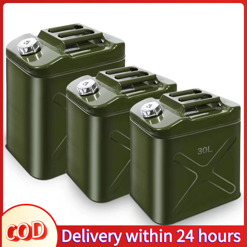 extra heavy 10L/20L/30L Metal Petrol Gas Diesel Gasoline Fuel Can Jerry Can Tank Container ...