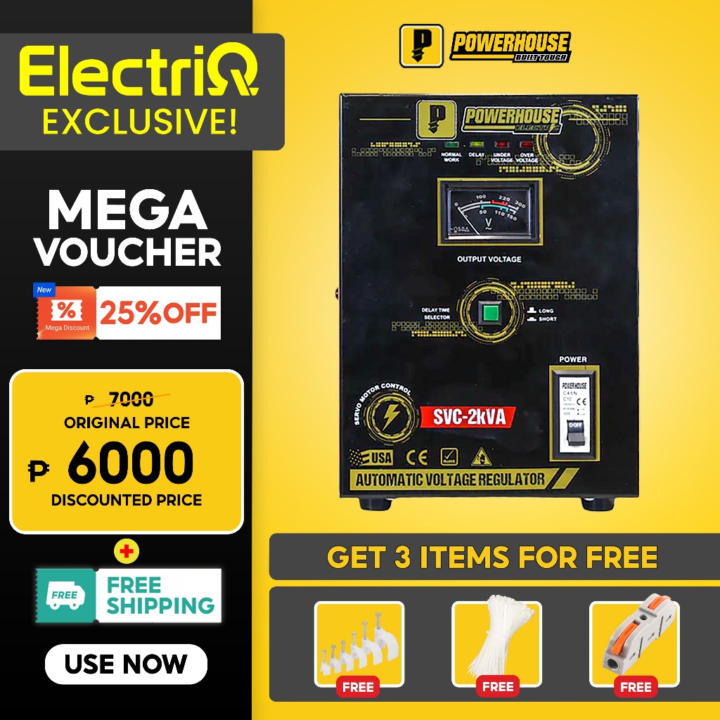 Electriq l Powerhouse Automatic Voltage Regulator Servo Motor Control ...