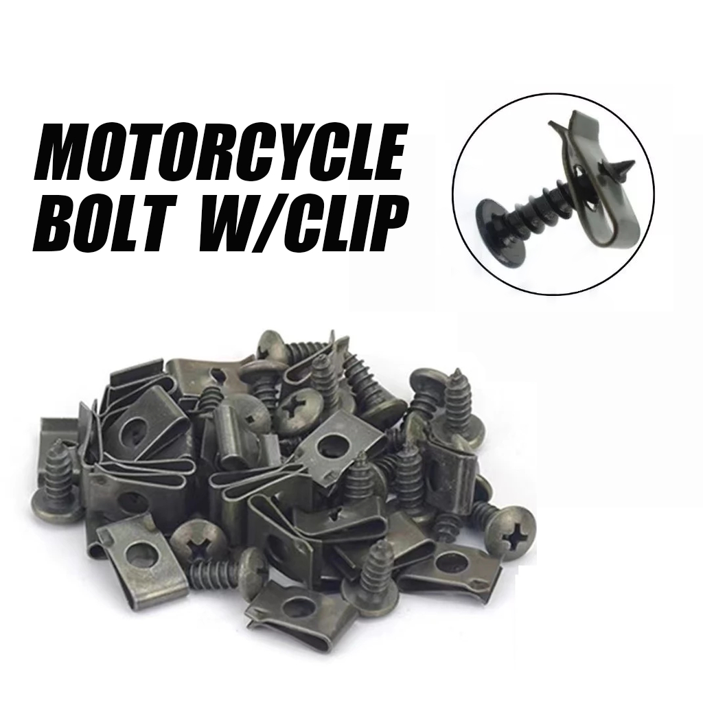 Motorcycle Body Screw 10/20PCS Flower Body Bolt With Clip Flairings ...