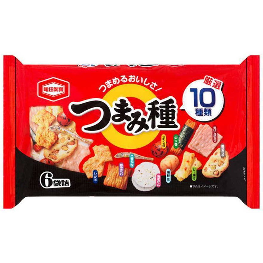 Kameda Seika Tsumami Dane Japanese Snack Mixed Rice Crackers (10 Kinds ...