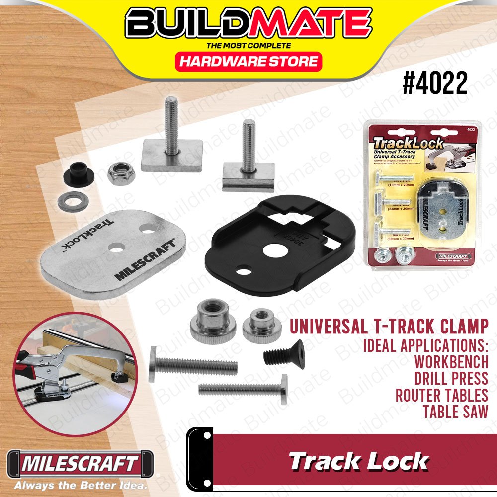 BUILDMATE Milescraft Track Lock Universal T-Track Table Clamping ...
