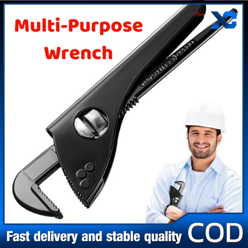 7/9 inches Water Pipe Wrench Heavy Duty Adjustable Wrench Large Knurled ...