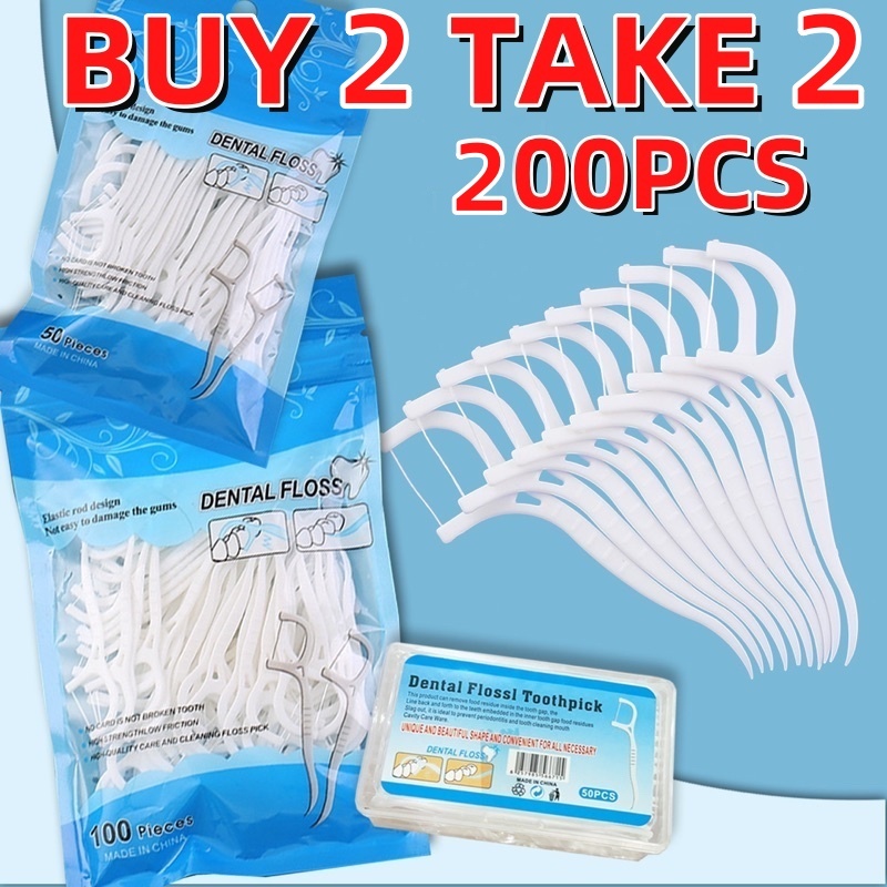 BUY 1 TAKE 1Dental floss box Teeth Toothpicks Stick Dental Floss ...