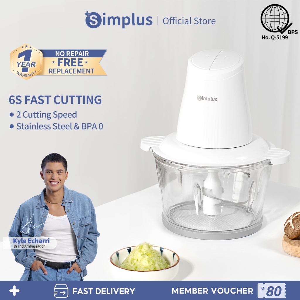 Simplus Electric Meat Grinder Automatic Household 2L DDJR004 | Shopee ...