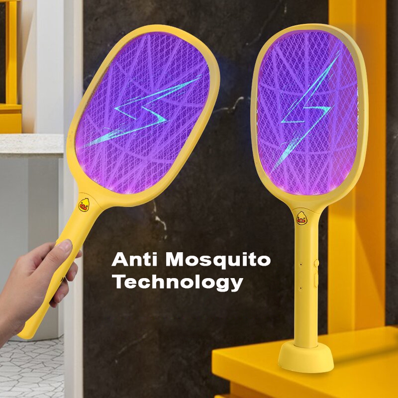 2IN1 Large Mosquito Rechargeable Lamok Killer Racker Swatter High ...