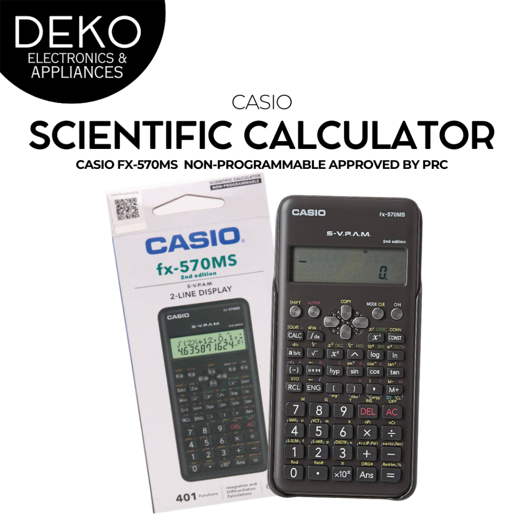 Casio FX570MS Scientific Calculator 2nd Edition Non Programmable ...