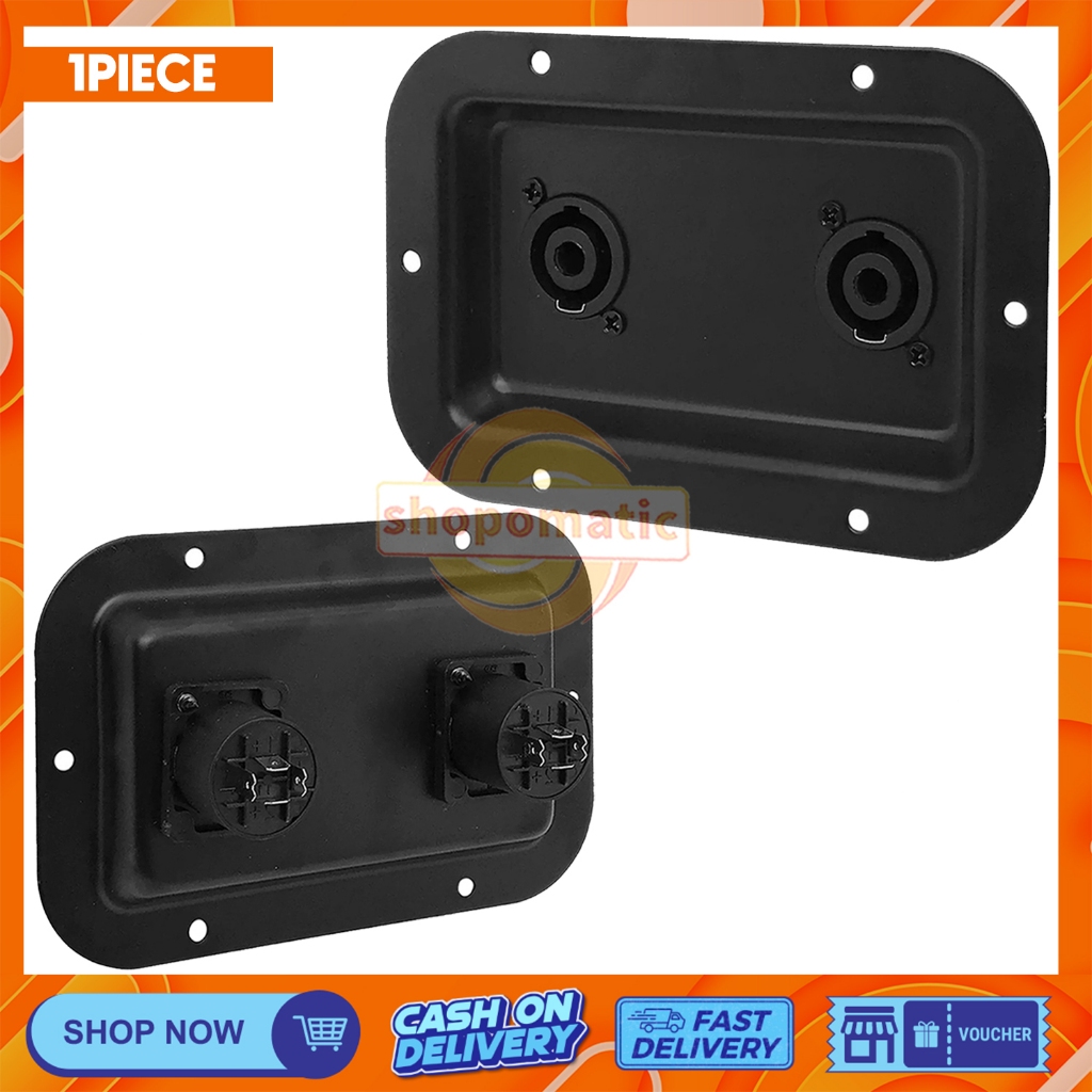 SHOPOMATIC Dual SpeakOn Jack Plate Socket Junction Box Speak-on Speak ...