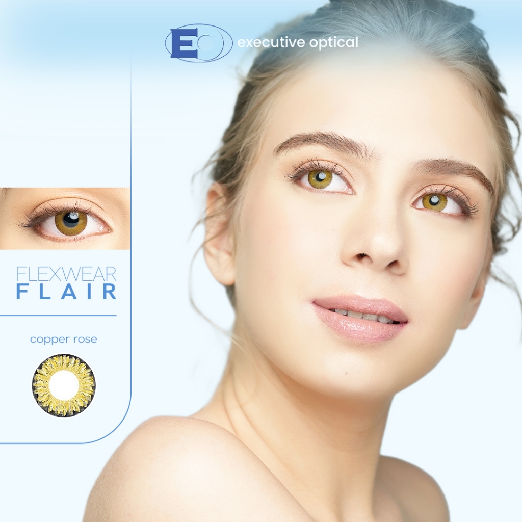 EO Flexwear Flair Copper Rose | Graded Brown Contact Lenses (1 month ...